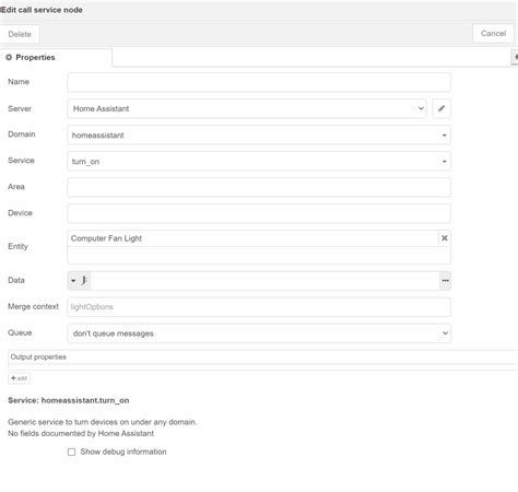 Home Assistant Node Red And Service Call Node And Domain Node Red