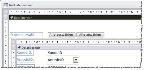 Datens Tze Individuell Ausw Hlen Access Basics