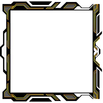 Futuristic Technology Twitch Live Stream Frame With Square Blue Border