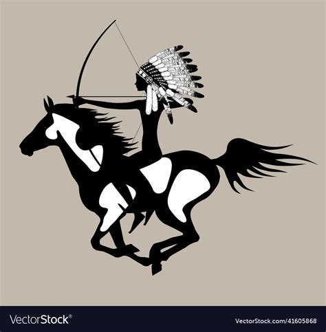 Black Silhouette Of A Naked Girl In Native Vector Image