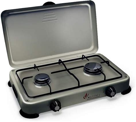 Plaque De Cuisson Gaz Portable 2 Feux 3200 W SILVER 2 Butane Propane