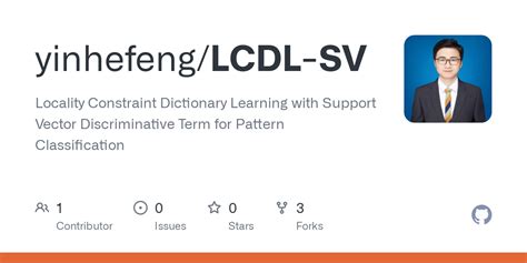 github yinhefeng lcdl sv locality constraint dictionary learning with support vector