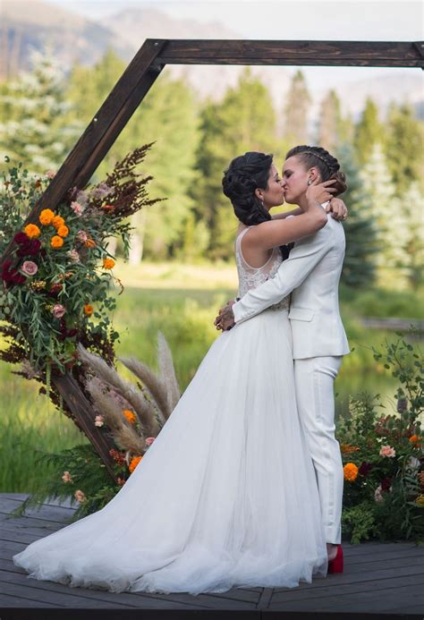 Arapaho Valley Ranch Granby Colorado Lesbian Wedding Inspiration Amy Merritt Hair And Makeup