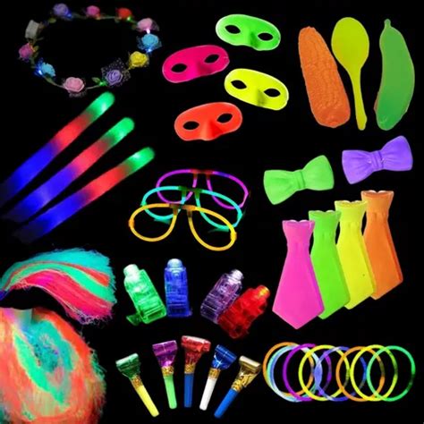 Combo Cotillon Luminoso Carioca Fluo Personas Fiesta Env O Gratis