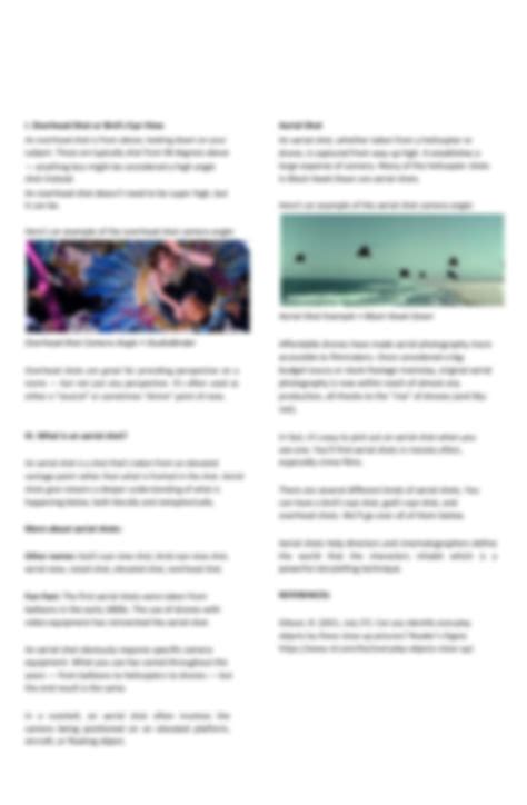 Solution The Different Types Of Camera Shot Angles In Film Studypool