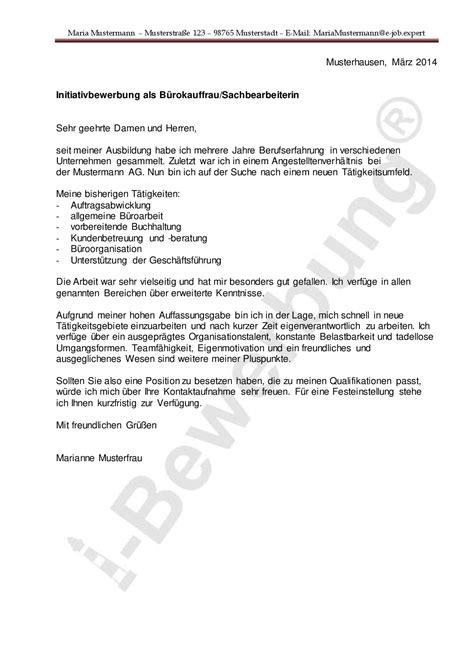 Bewerbung Sachbearbeiter Muster