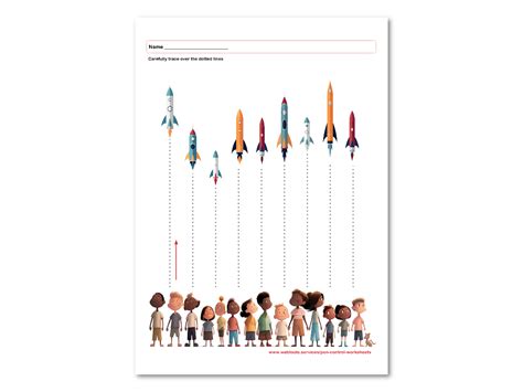 Webtools Vertical Line Worksheet Improve Handwriting Skill