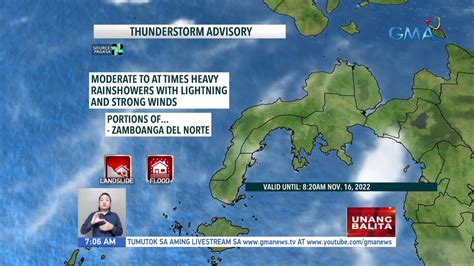 Thunderstorm Advisory Nakataas Ngayon Sa Ilang Bahagi Ng Zamboanga Del