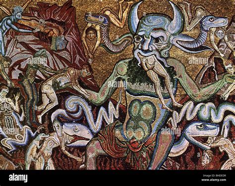 Superstition Hell Detail From The Mosaics Of The Baptistery Of