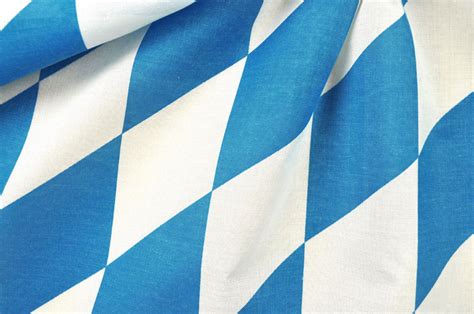 Baumwollstoff Bayern Raute Weiß Blau online kaufen