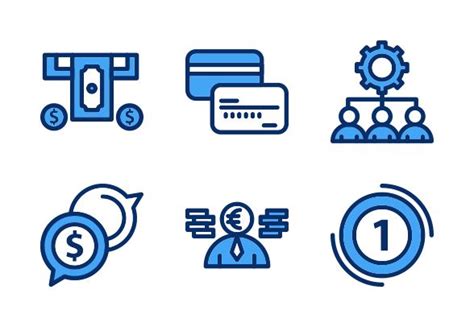 Business Management Line Filled Blue Icons By Icon Valley