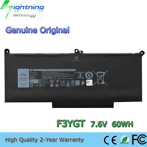 Bateria Original Genu Na Do Port Til Para Dell Latitude F3YGT 7 6V 60Wh