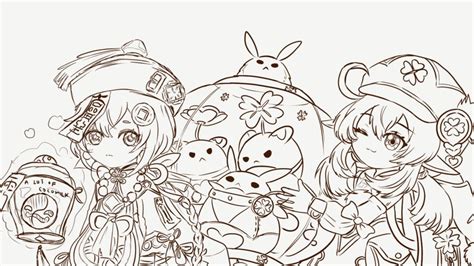 Klee Genshin Impact Coloring Page Klee Is A Playable Pyro Fire Porn