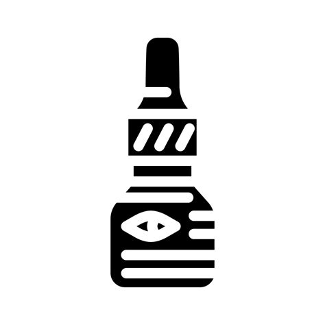 colírio oftalmologia ícone glifo ilustração vetorial 8343558 Vetor no