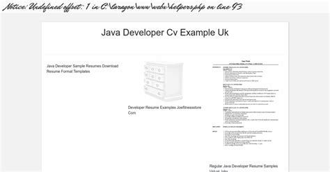 Java Developer Cv Example Uk