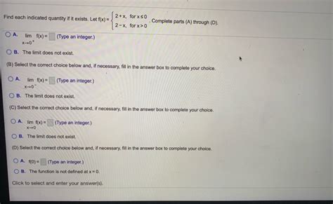solved find each indicated quantity if it exists let f x