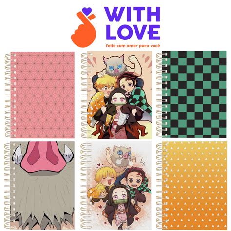 Caderno Kimetsu No Yaiba Demon Slayer 10 X 15 Cm Shopee Brasil