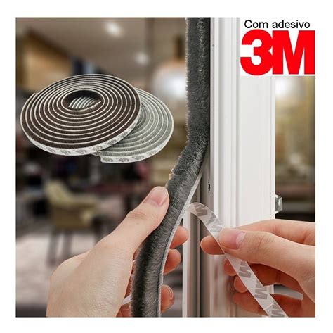 Veda fresta fita adesiva de vedação porta janela preta 5x7mm 10mts