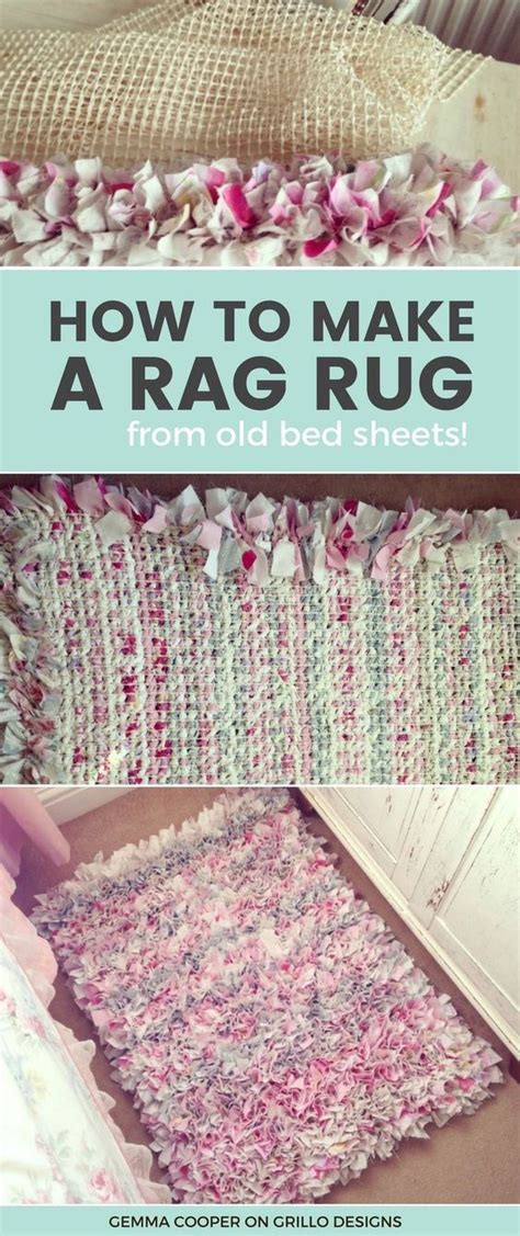 How To Make A DIY Rag Rug Using Old Bedding Rag Rug Tutorial Diy