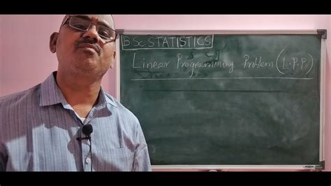 linear programming problem lpp definition bsc statistics youtube