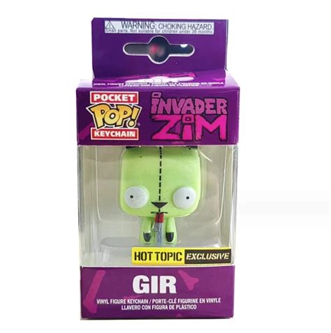 New Funko Pop Pocket Keychain Invader Zim Gir Action Figure