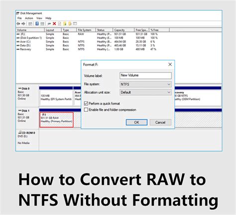 How To Convert RAW To NTFS On Windows 11 10 8 8 1 7 Vista Server