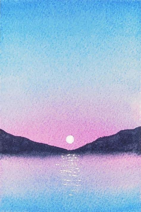 Super Easy Watercolour Painting For Beginners 10 Minute Tutorial