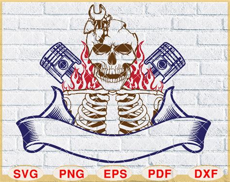 Skull Mechanic Svg Repair Tool Svg Motorcycle Skull Svg Etsy