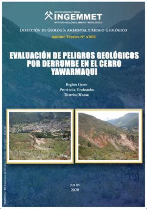 Repositorio Institucional INGEMMET Evaluación de peligros geológicos