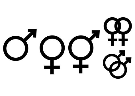 Vector Men And Women Sexuality Symbol Vector Human Rights Gender Equality Illustration Flat