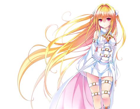 Blonde Hair Dress Garter Golden Darkness Long Hair Photoshop Red Eyes To Love Ru To Love Ru