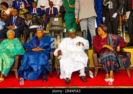 Abuja Nigeria 29th May 2023 Bola Ahmed Tinubu Front Waves To