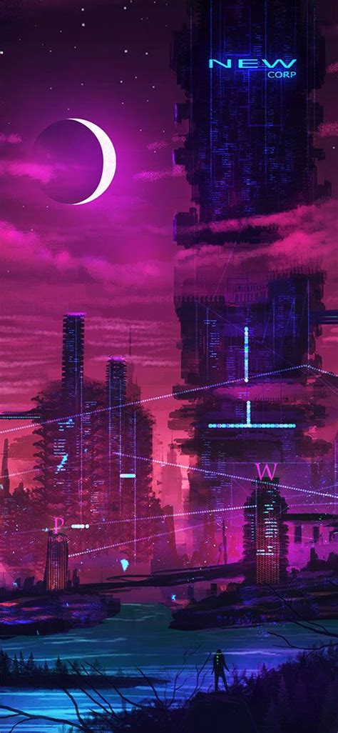 Background Neon Cyberpunk Wallpaper