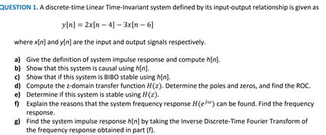 solved a discrete time linear time invariant system defined