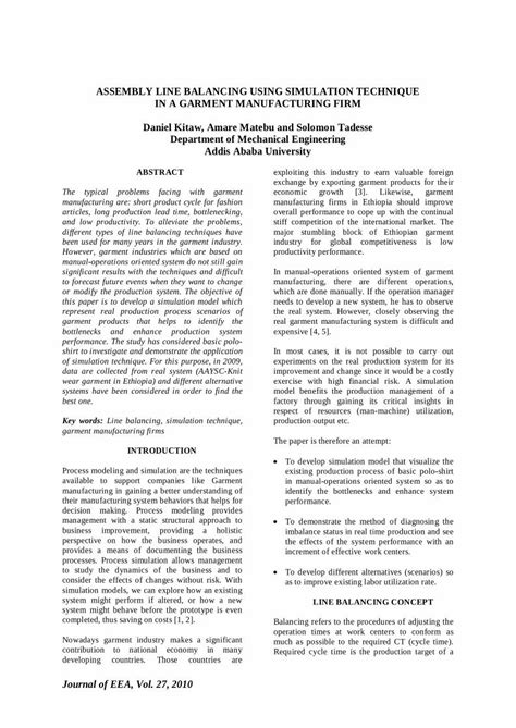 pdf assembly line balancing using simulation technique in … dokumen tips
