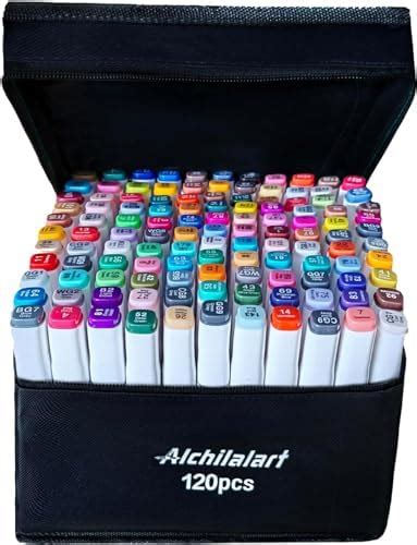 Amazon Alchilalart 120 Colors Alcohol Based Markers Markers Set