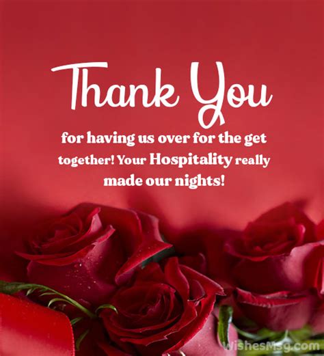 145 Thank You Messages For Hospitality And Generosity Best Quotations