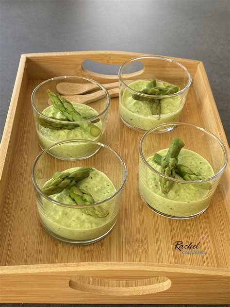 Verrines légères asperges et parmesan Rachel cuisine