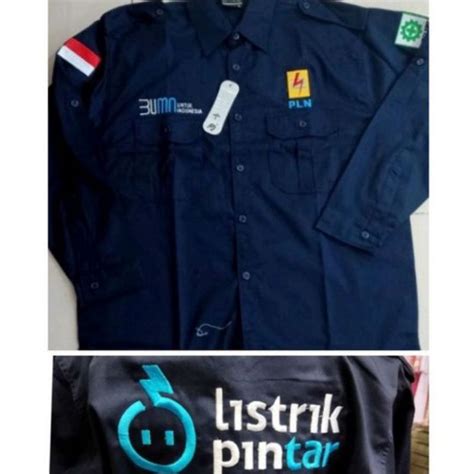 Jual Big Size Kemeja PLN Baju PLN Seragam PLN Baju Kerja PLN Kemeja