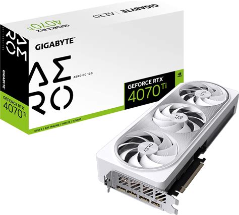 Amazon GIGABYTE Tarjeta gráfica GeForce RTX 4070 Ti AERO OC 12G 3