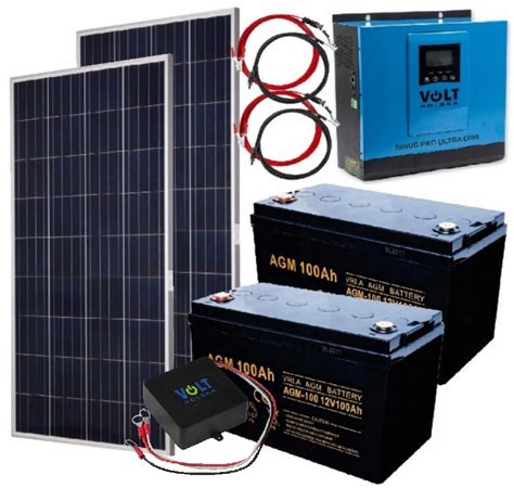 Zestaw Solarny Fotowoltaiczny W Panel Solar Przetwornica V Ups