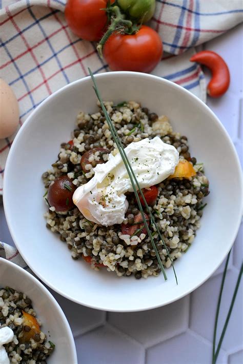 Recette De Salade Lentilles Boulgour Oeuf Poch