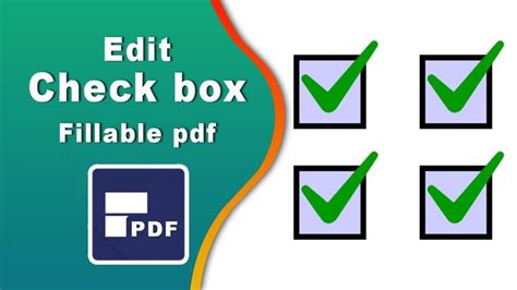 Four Check Boxes With The Text Edit Check Box Fillable Ppt On Top And Below