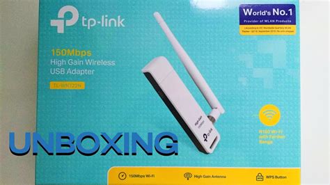 TP Link 150Mbps High Gain Wireless USB Adapter TL WN722N Unboxing