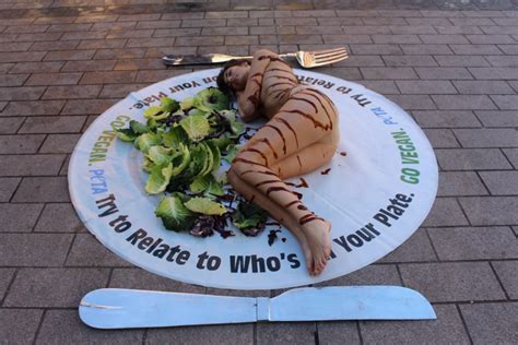 Naked Belfast Model Slathered In BBQ Sauce And Served Up In Vegan Campaign