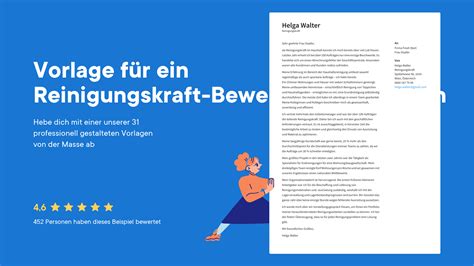 Beispiel für Bewerbungsschreiben für Reinigungskraft 2024
