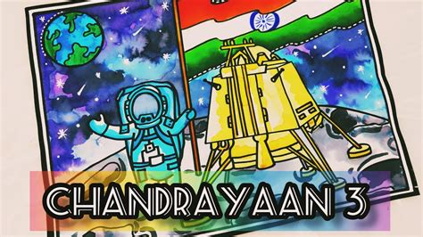 Chandrayaan Drawing Vikram Lander Drawing Pragyan Rover Drawing