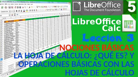 Tutorial LibreOffice Calc 03 34 La hoja de cálculo qué es y