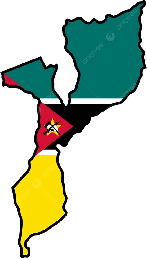 Mapa Em Cores Da Fronteira De Mo Ambique Mapa De Mo Ambique Vetor Png