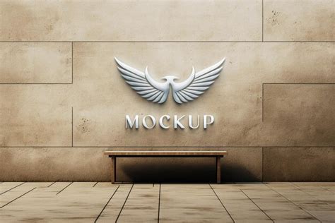 Premium PSD Realistic Logo Mockup